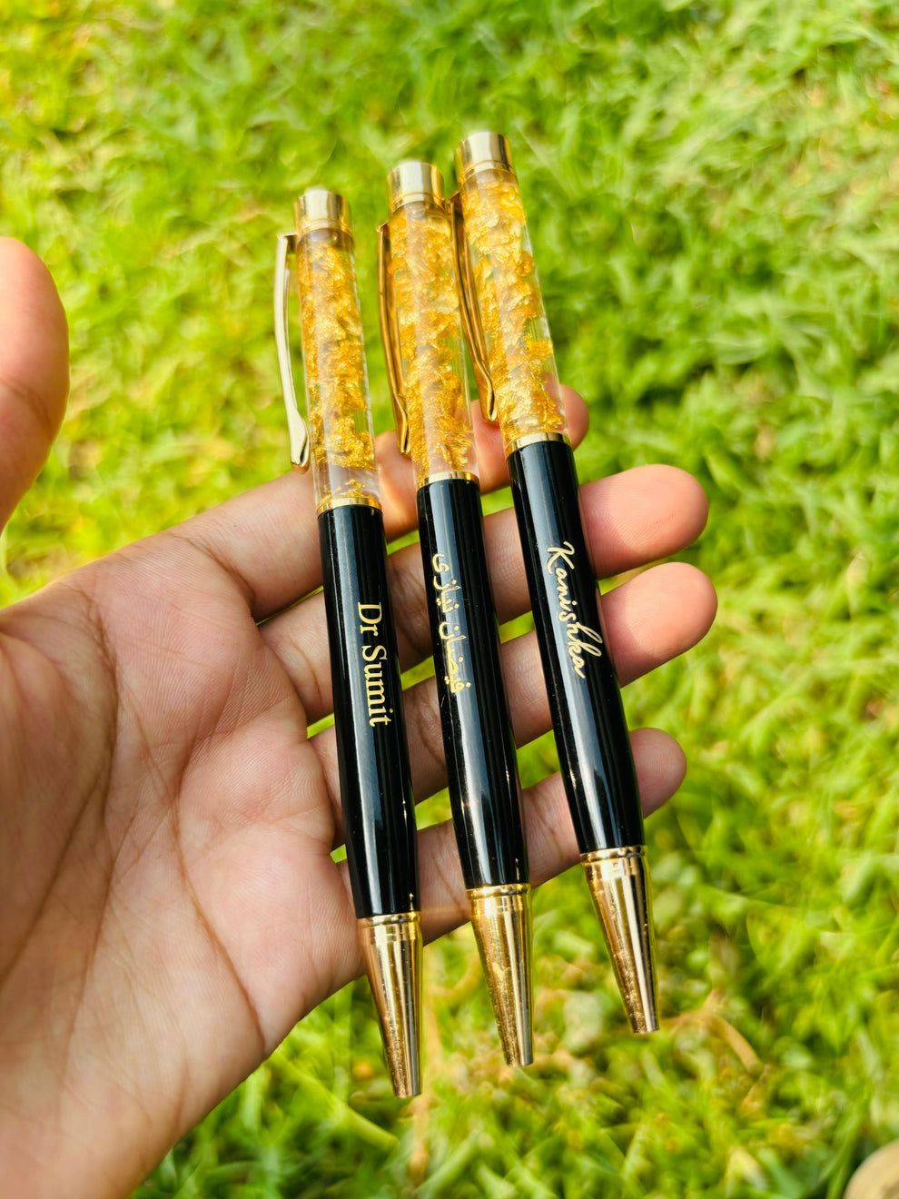 Personalized Gold Flake Pen – Customerfriendlyshop